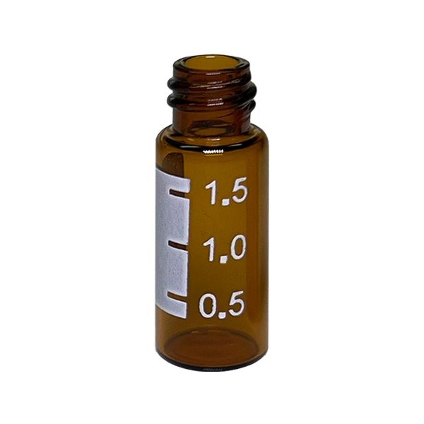 MicroAnalytix - New Zealand-2.0mL Amber Vial, 12x32mm, with White Graduated Spot, 8-425mm Thread ...