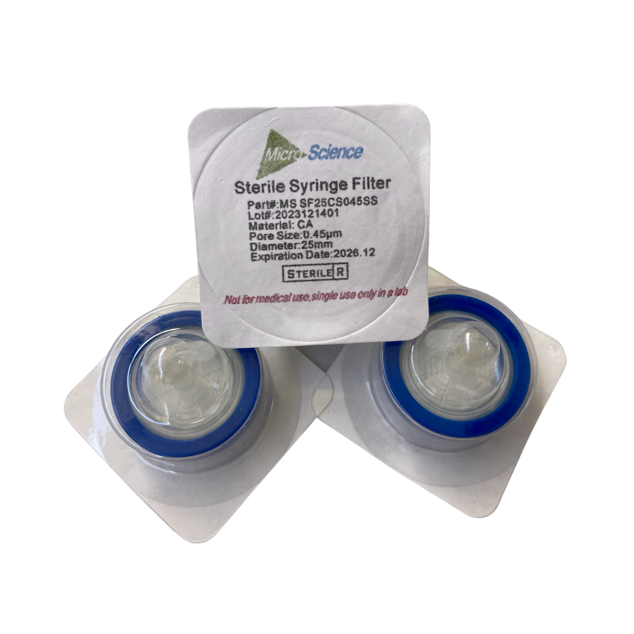 MicroAnalytix - New Zealand-25mm CA Syringe Filter 0.45um, Sterile, Box 50 (MS SF25CS045S) MS ...