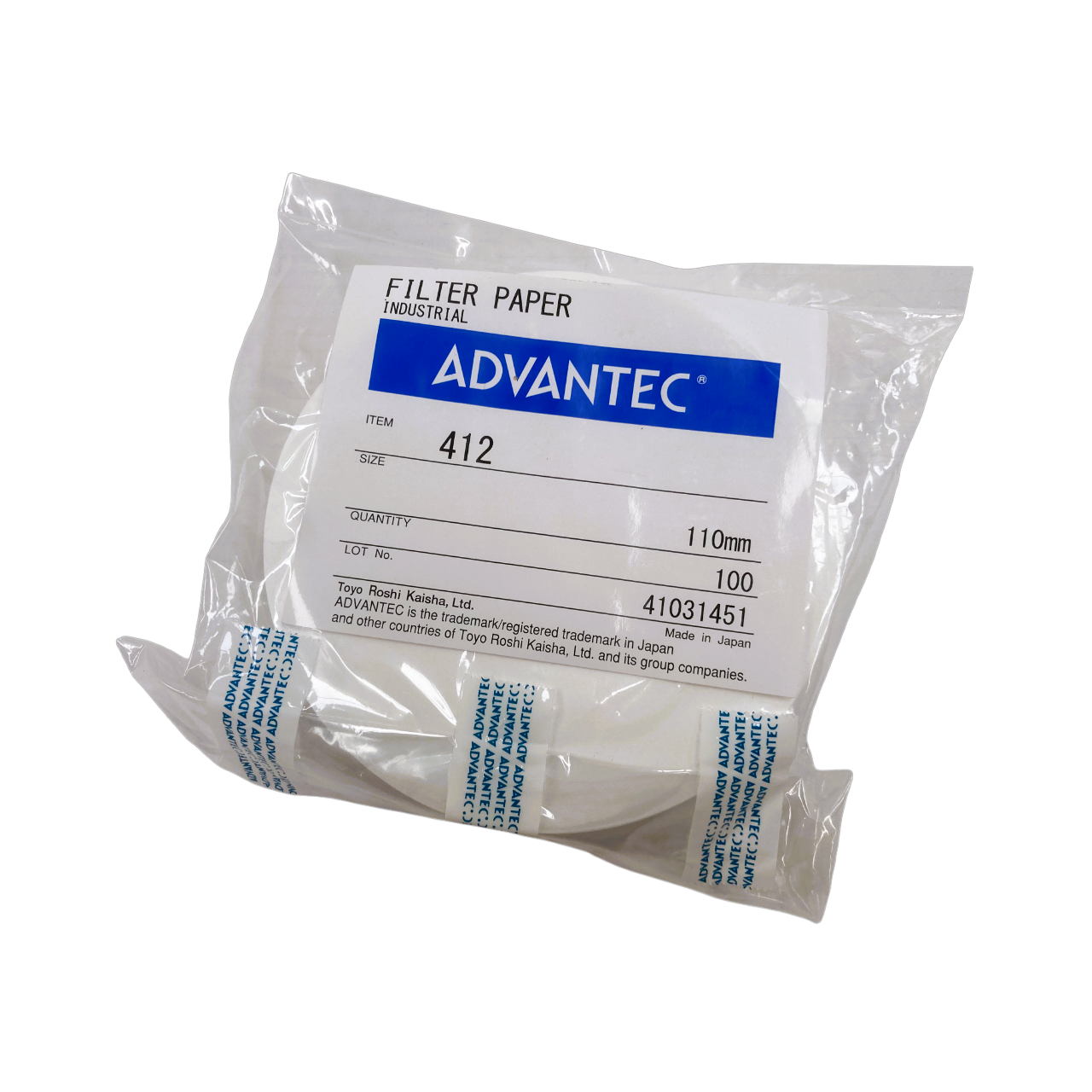 MicroAnalytix - New Zealand-Advantec No.412 110mm Filter Paper No.412 110mm